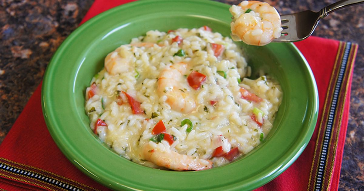 Cilantro Cream Risotto with Shrimp | RiceSelect®