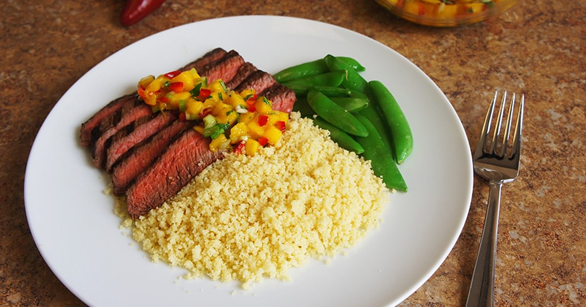 Grilled Steak with Mango Salsa | Rice Recipe | RiceSelect®